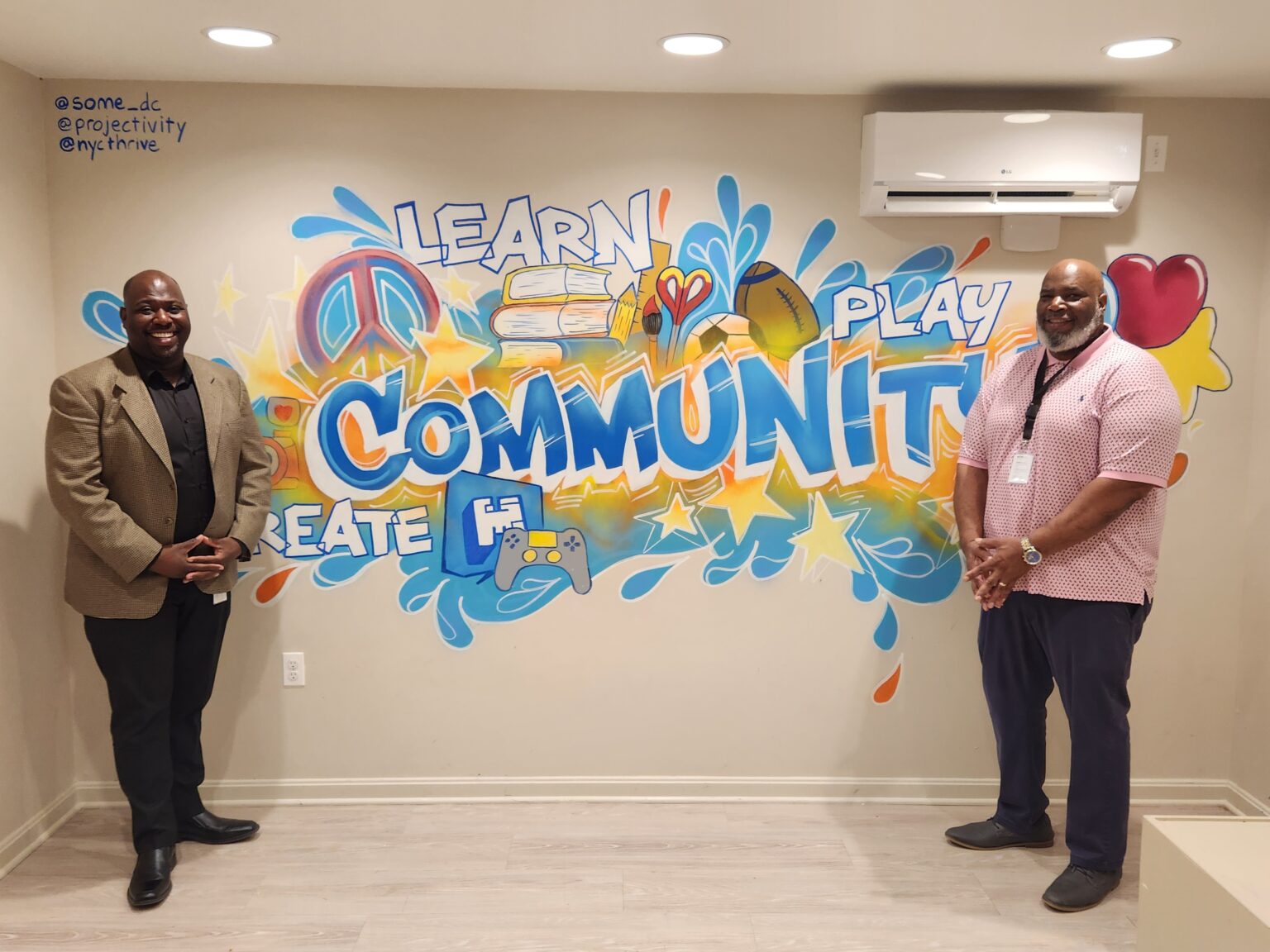 Liz Donahue Volunteer Completes New Mural for Family Housing - SOME (So ...